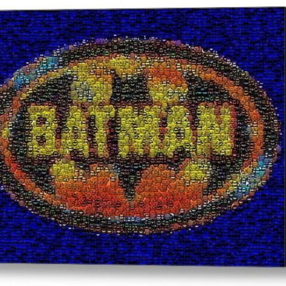 Wall Decor | Framed Batman Bat Signal History Mosaic 9x11 Limited ...